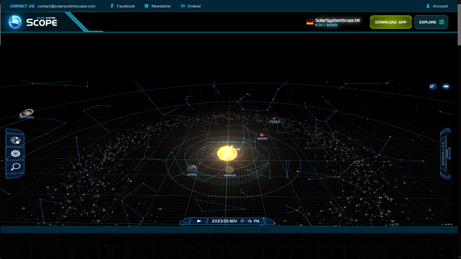 Solar System Scope - Online-Sonnensystem - steyvel.com